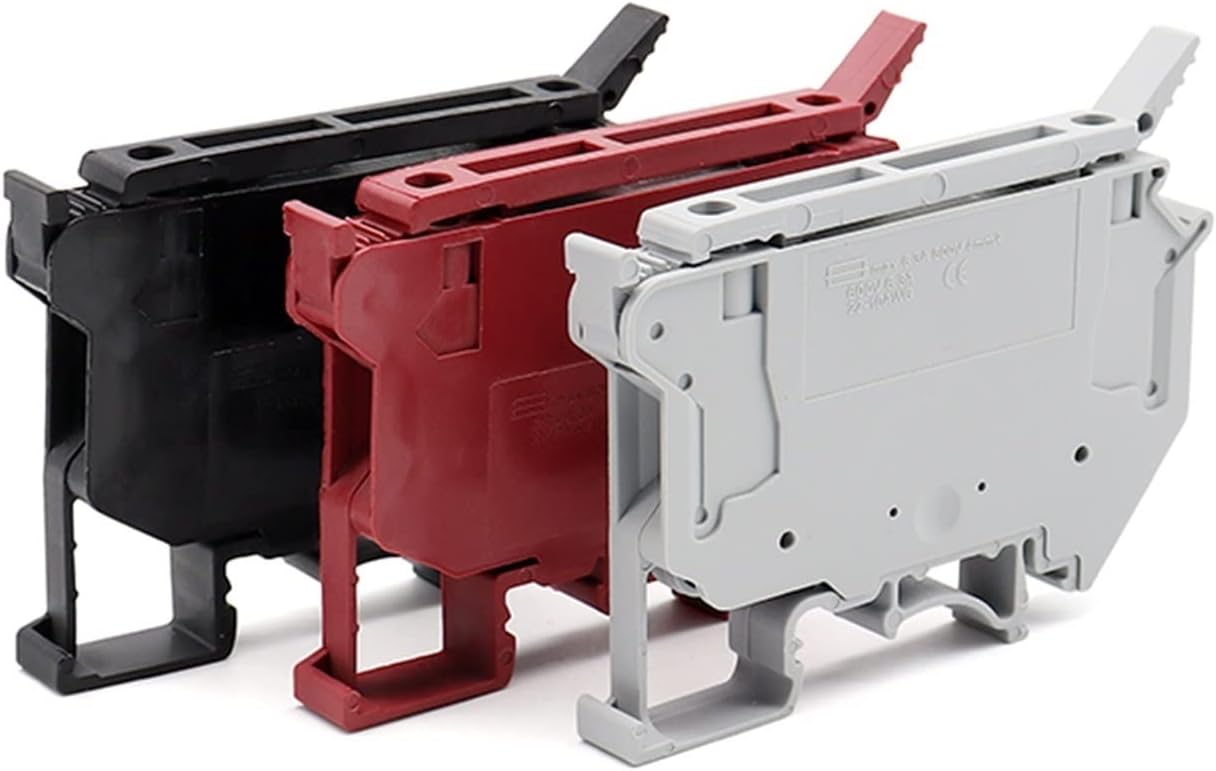 Amazon.com: UK5-HESI Multicolor Fuse Holder DIN Rail Fuse Terminal ...