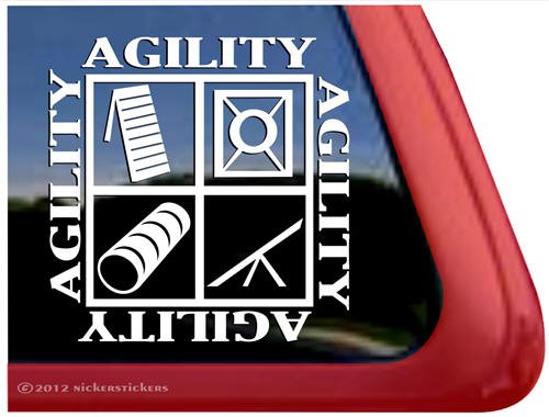 Amazon.com: Agility ~ Dog Agility Vinyl Window Auto Decal Sticker ...