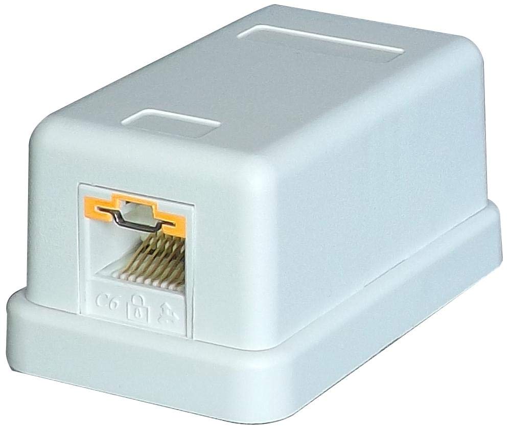 CAT6 Surface Mount Socket, LOKJAC 1 Port, Modular & Ethernet Connectors, Qty X 1 | SKH1LJ ...