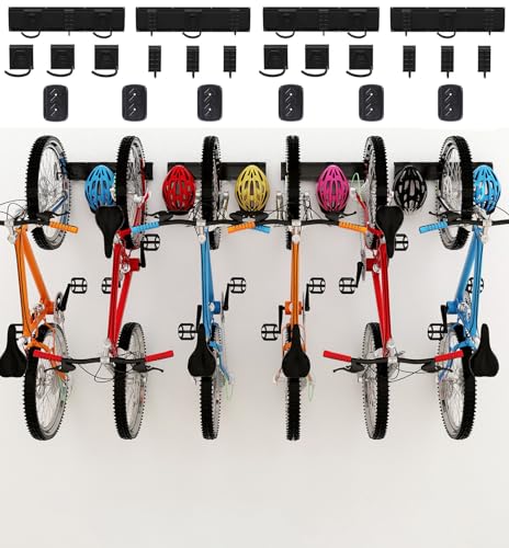 Dirza Bike Storage Rack 68 inch with Bike Tire Wall Protectors Wall ...