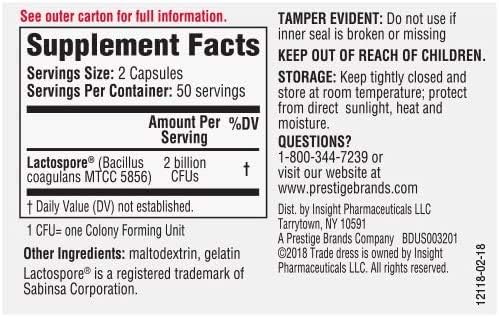 Bacid Probiótico con Bacillus Coagulans para la salud digestiva, 2 ...