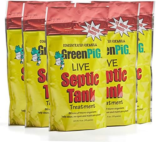 Amazon.com: Green Pig 56 Live Septic Tank Treatment 5-Year Supply ...