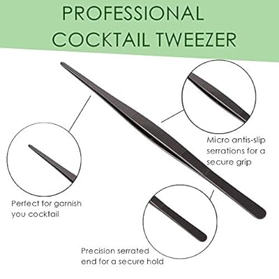 Buy Tongs Tweezers - 12 Inch / 30cm Long Food Tongs Straight Serrated ...