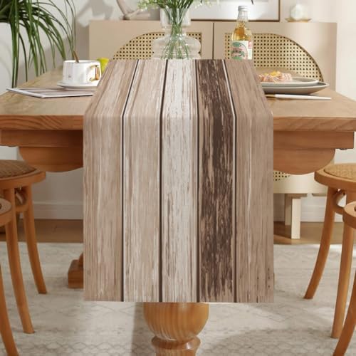 LOZULO Grey Vintage Table Runner Rustic Coffee Table Runners 40cm Wide ...