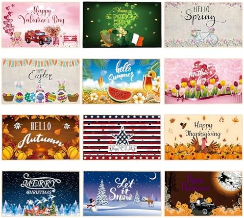 Amazon.com: Timgle 12 Pcs Seasonal Door Mat 29 x 17 Inch ...