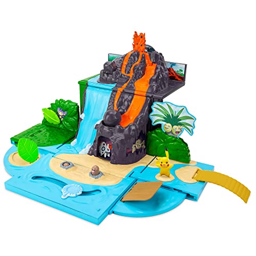 Jazwares Pokémon Carry ‘N’ Go Volcano Playset with 4 Included 2-inch ...