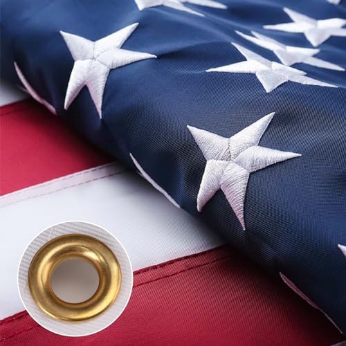 Amazon.com : US Flag 3x5 FT - Heavy Duty Nylon American Flags with ...