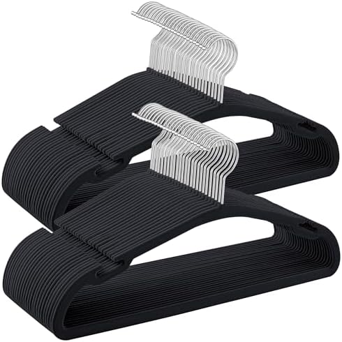 Amazon.com: SONGMICS Velvet Hangers 50 Pack, Non-Slip Clothes Hangers ...