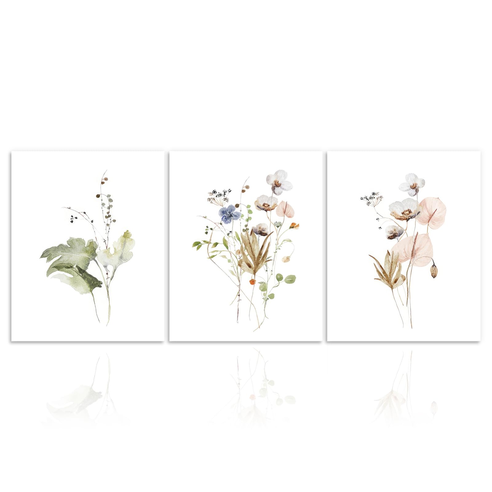 Amazon.com: Dazzlewall Watercolor Flower Wall Decor Poster Minimalist ...