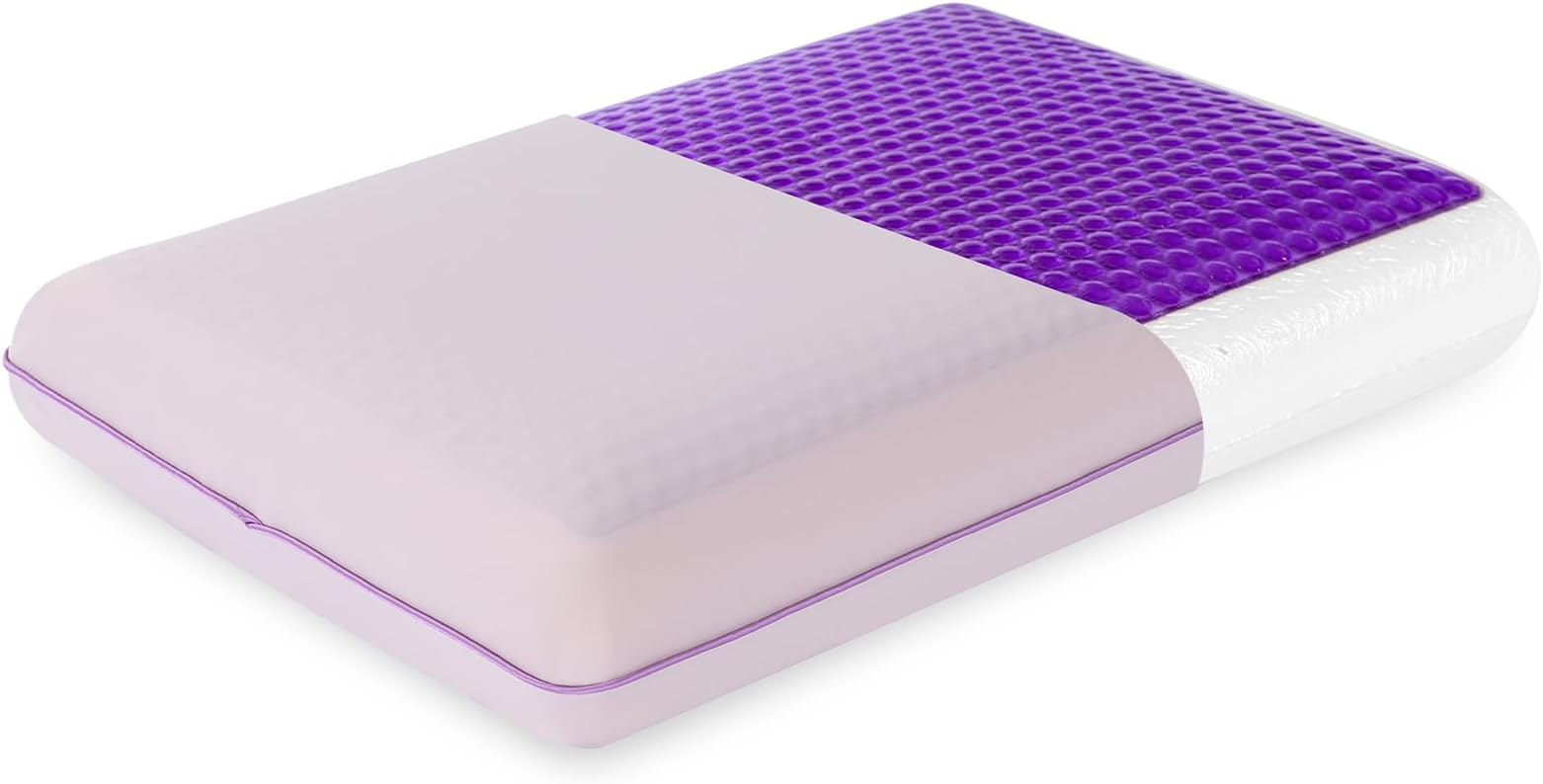 Amazon.com: Purple Harmony Anywhere Pillow - Travel/On-The-Go, Hex Grid ...