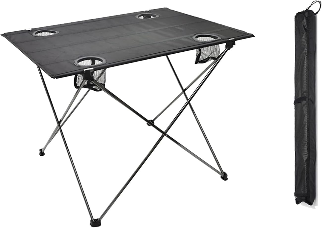 Amazon.com: XJLKYMX Ultra-Light Aluminum Alloy Camping Table Folding ...