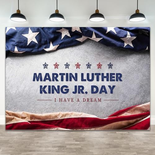 Amazon.com : Wollmix Martin Luther King Jr Day Banner Decorations 7x5ft ...