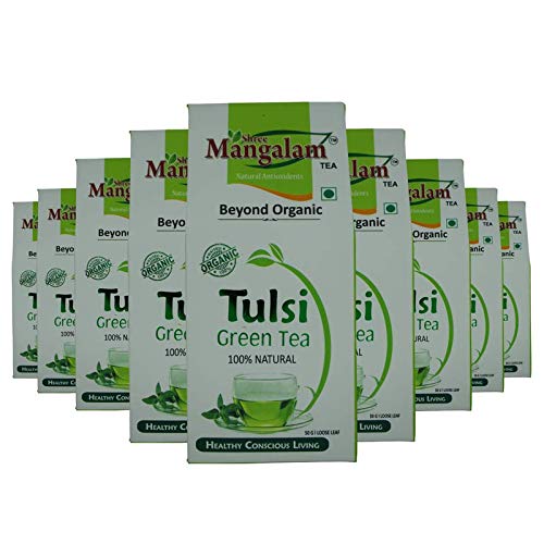 Shree Mangalam Tulsi Green Tea 50gm | Pack of 9 | 17% Off : Amazon.in ...