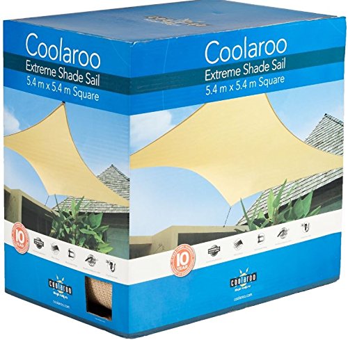 Coolaroo Extreme Shade Sail Square 5.4 X 5.4 with 10 Years Warranty ...