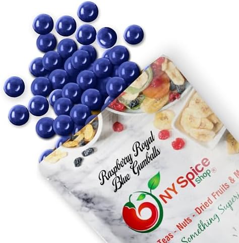 Amazon.com : NY Spice Shop Raspberry Royal Blue Gumballs - 1 Pound ...