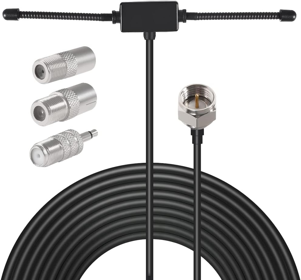 Amazon.com: FM Dipole Antenna Adhesive Mount with 3 Connector Adapters ...