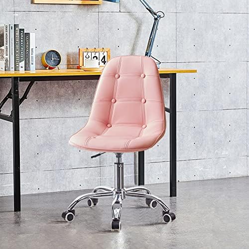 OFCASA Computer Desk Chair Pink Faux Leather Height Adjustable Swivel ...