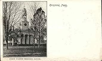 First Parish Meeting House Concord, Massachusetts MA Original Antique ...