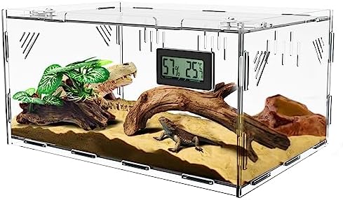 Giznzg Reptile Tank, Reptile Terrariums, Insect Feeding Box, 360 ...