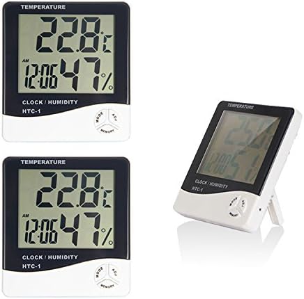 Indoor Outdoor Digital Thermometer Hygrometer with 3 Wireless Sensors ...