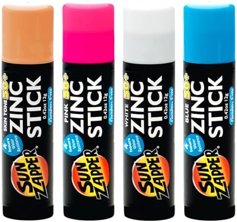 Amazon.com: Sun Zapper Zinc Oxide Sunscreen Sticks – SPF 50+ Water ...