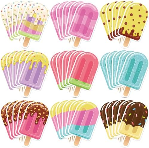 Amazon.com: Dianelhall 45 Pcs Ice Pop Party Decoration Summer Ice Cream ...