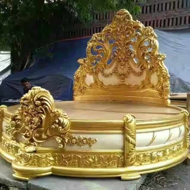 MUSKAN Arts Solid Wooden Royal Luxuary King Size Bed for Bedroom, Hotel ...