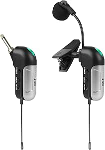 Amazon.com: XTUGA KX821 Wireless Saxophone Microphone System Clip-On Instrument Microphone for ...