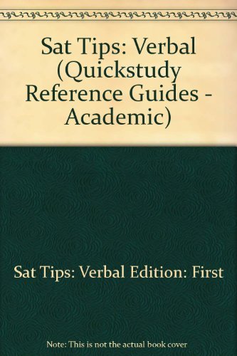 SAT Tips: Verbal (Quickstudy Reference Guides - Academic): BarCharts ...