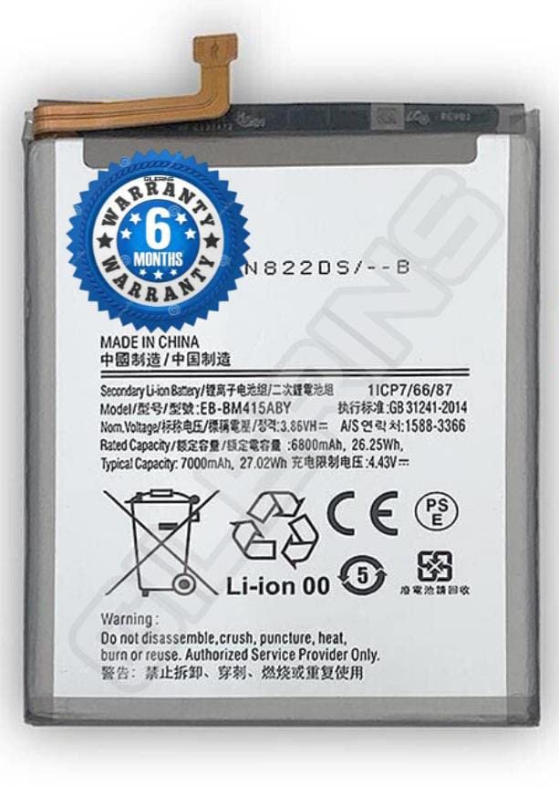 Original EB-BM415ABY Battery for Samsung F62, M62, M51 Battery with 6 ...