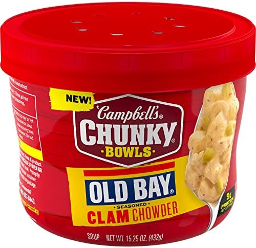 Amazon.com: Campbell’s Chunky Soup, OLD BAY Seasoned Clam Chowder, 15. ...