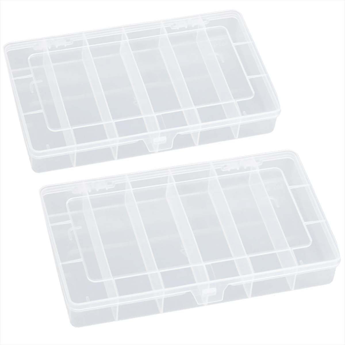 Amazon.com: 5 Grids Plastic Organizer Box Clear Fishing Tackle Storage ...