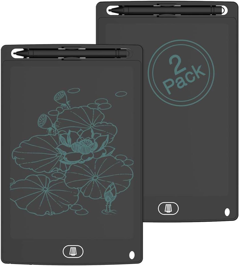 Amazon.com: [2 Pack] 8.5 Inch Reusable Colorful LCD Writing Tablet ...