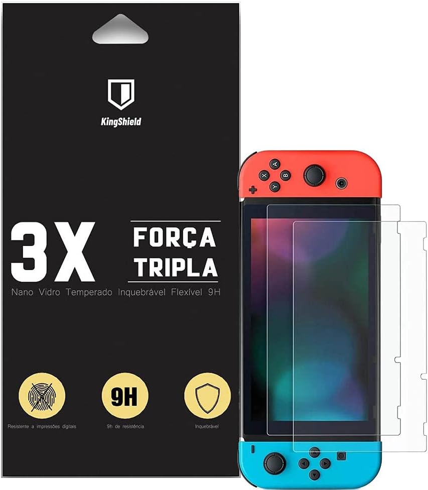 Película Nintendo Switch Kingshield Nano Vidro (2x Unidades) Fosca ...