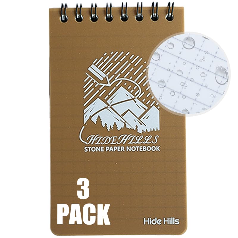 Amazon.com : Waterproof Notebook Stone Paper Notebook 3x5 Pocket ...