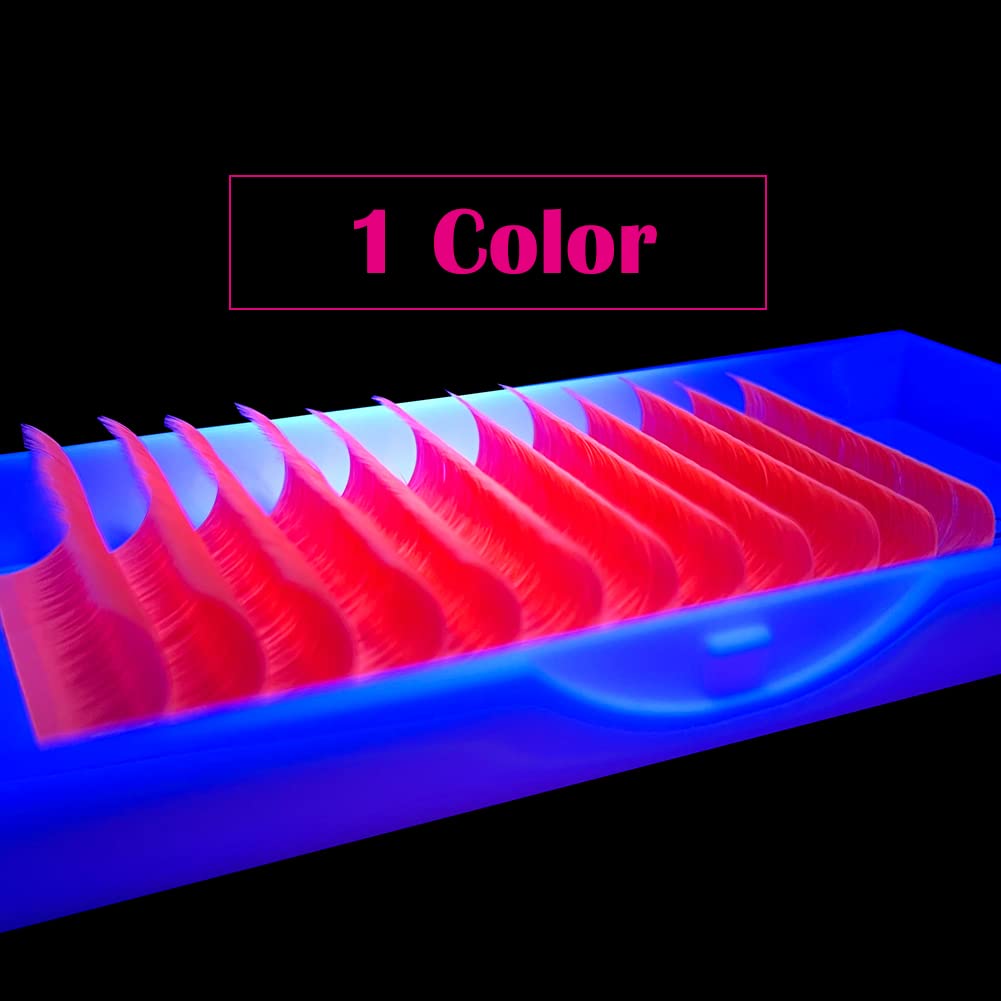 Snapklik.com : Colored Lash Extensions D Curl UV Light Neon Orange ...