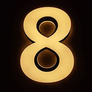 Amazon.com: Illuminated House Numbers, Up-Scale Modern 6" LED Backlit ...