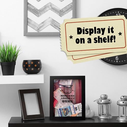 TicketShadowBox – 8×10 Memento Frame – Large Slot on Top of Frame ...