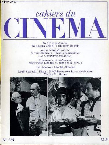 Amazon.in: Buy Cahiers du cinema n° 278 - la iction historique - jean ...