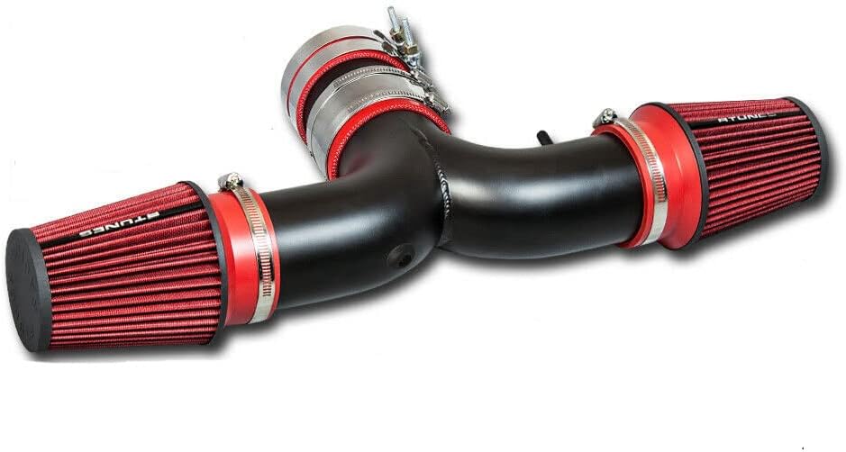 Amazon.com: Velocity Concepts MATT BLACK Dual Short Ram Air Intake Kit ...