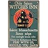 Amazon.com: Liyinriyns Retro Metal Tin Sign Witch Old Salem Wall Poster ...
