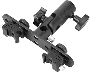 Amazon.com : Multipurpose Double Flash Bracket Adjustable Hot Shoe ...