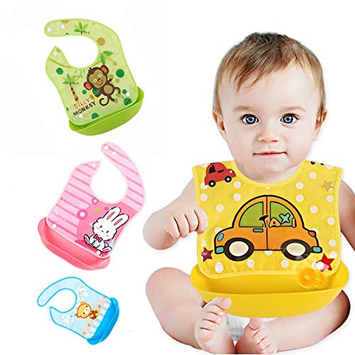 Uber World Plastic Silicon Baby Bibs with Detachable Cup for Baby ...
