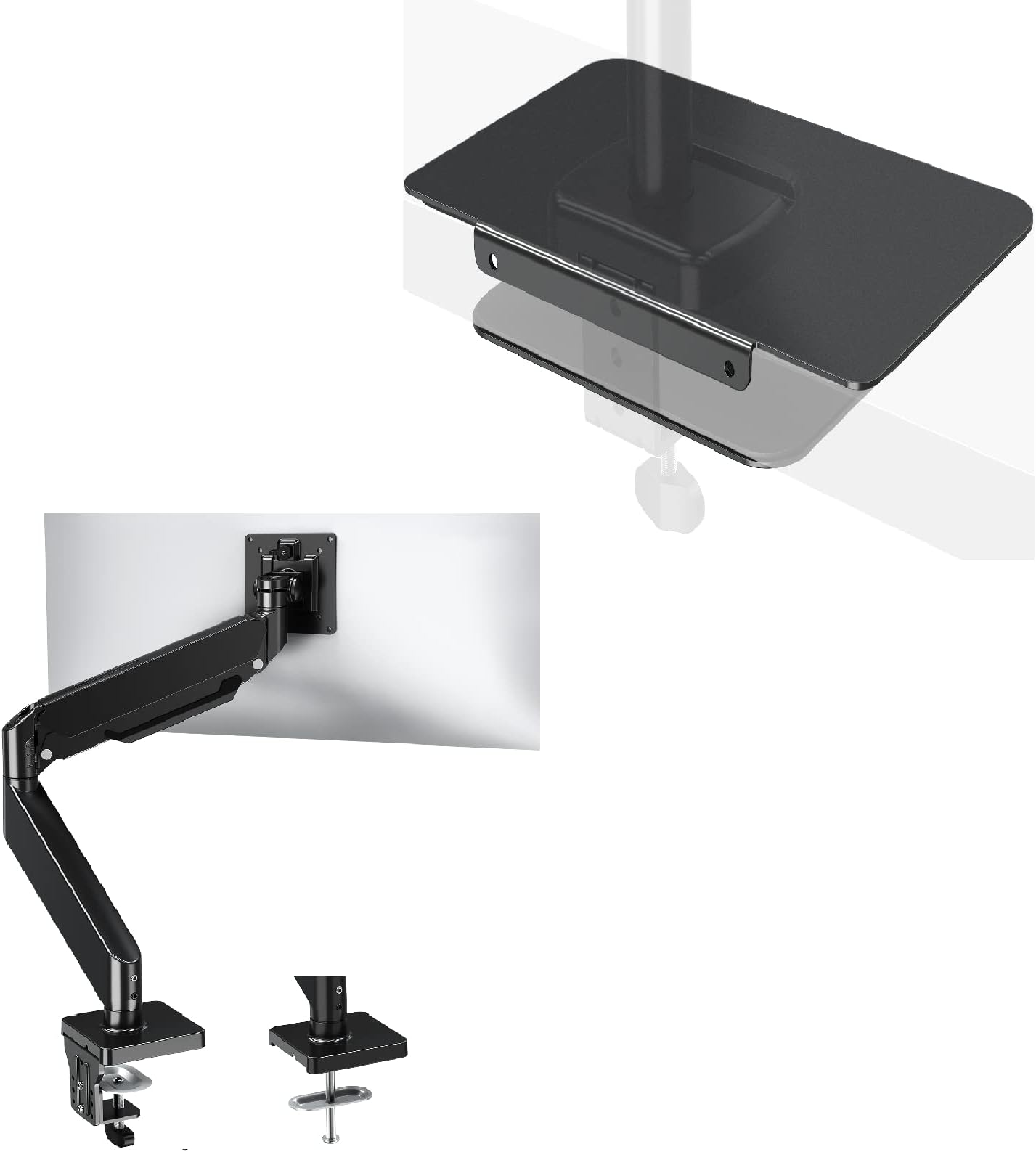 Amazon.com: MOUNTUP Heavy Duty Single Monitor Stand Mount, with Desk ...