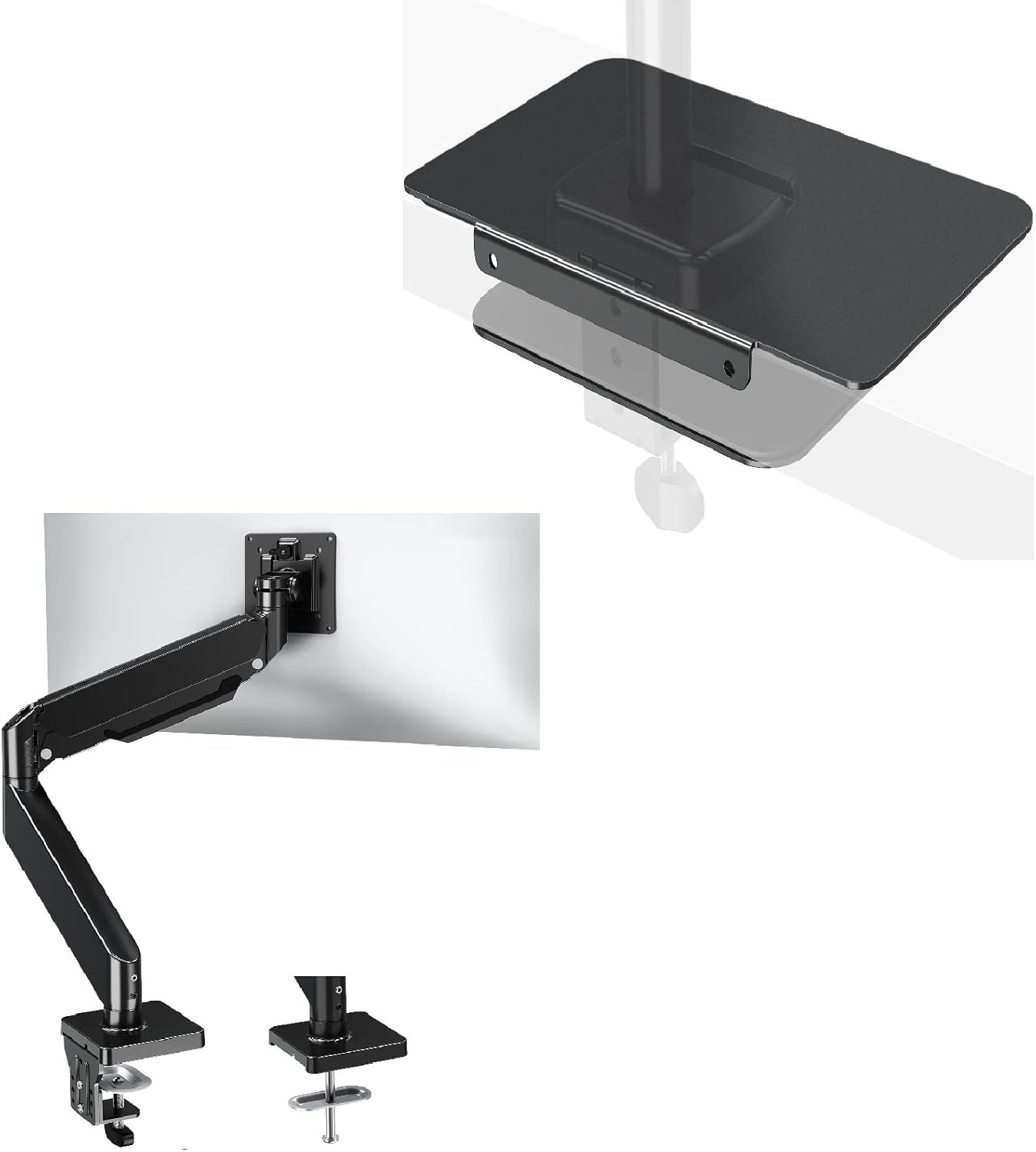 Amazon.com: MOUNTUP Heavy Duty Single Monitor Stand Mount, with Desk ...