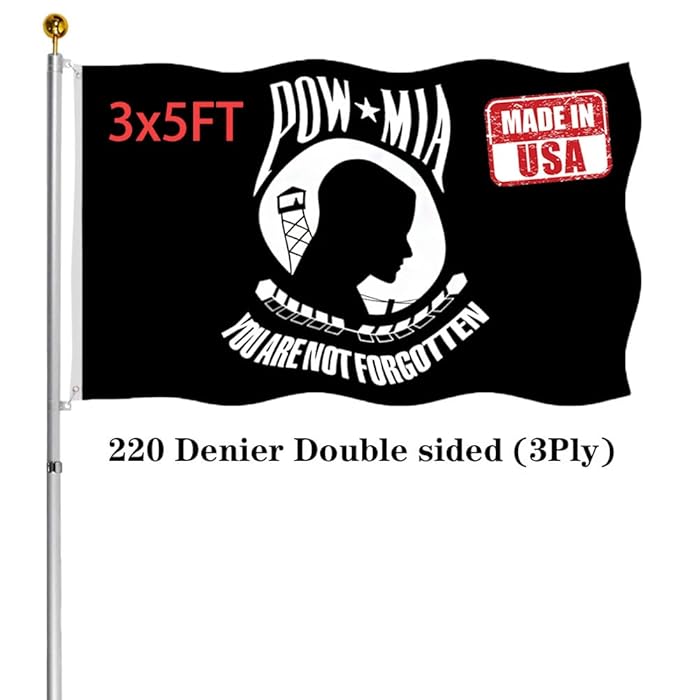 Buy Hypoth Double Sided Pow Mia Flag 2x3 Outdoor- UV Fade Resistant ...