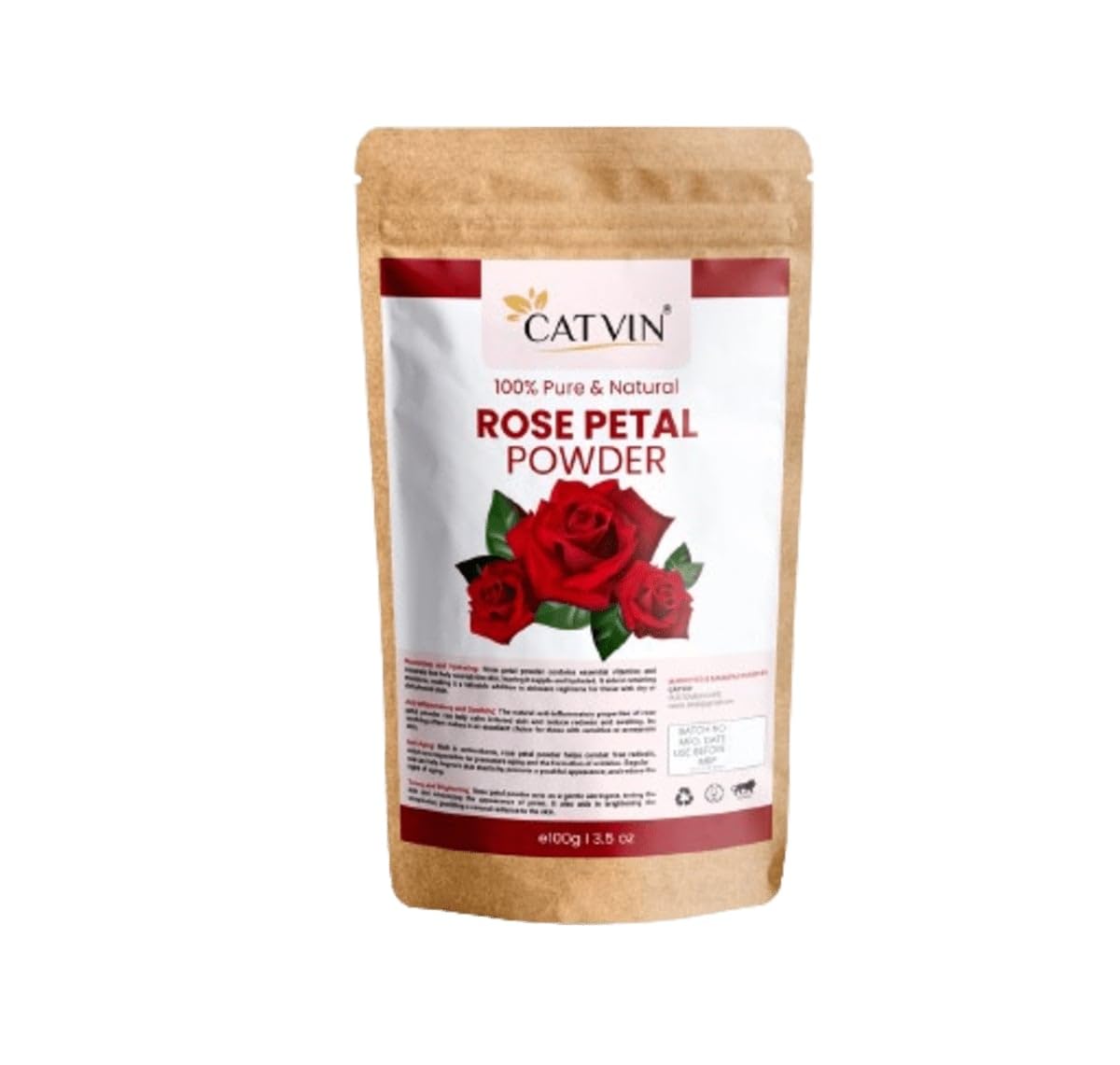 CATVIN 100% Pure and Natural Rose Petal Powder Face Pack | Exfoliating ...