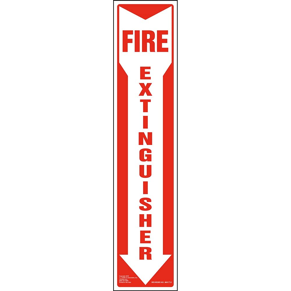 Amazon.com: Fire Extinguisher Signs Glow in The Dark - 4" x 18" Glow ...