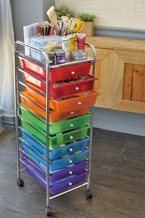 Amazon.com: VORNEL 10- Rainbow Color Plastic Drawer Chrome Plating ...