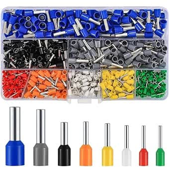 Excefore 800 Pcs Wire Ferrule Connectors Kit, AWG 22-10 Wire Ferrules ...